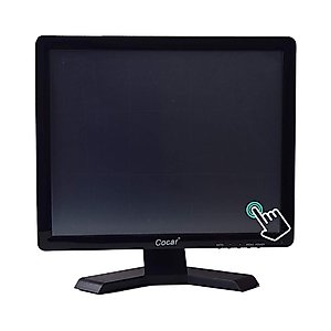 Touchscreen Monitor, 17 inch LED TFT Touch Screen for POS System, 1280x1024 Resolution VGA Monitor Touchscreen for PC POS Cashier Retail Restaurant Bar Coffee Store Menu Order Point of Sale