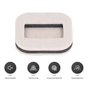 FeltCasterCup, Concave Design ChairWheelFeltPad Rectangle for Hardwood Floor