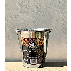 (15 Pack) Grease Bucket Liner Compatible with Pit Boss Grills 67292 Foil, Oklahoma Joe's 9518545P06, Rec Tec Large Bucket & Other Grill Bucket Accessories l 6.3” x 6.0” l Disposable Aluminum