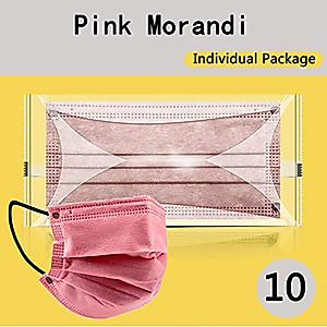 Disposable Face Mask Individually Wrapped,3 Ply Print Masks(5 style,Choose The Size You Need,Adult or Kids/50Pcs or 30 Pcs) (Morandi)