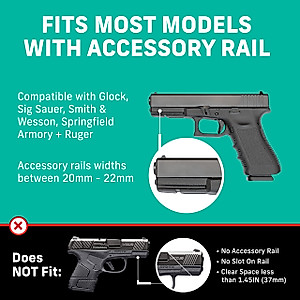 DefendTek Tactical Gun Flashlights - Compact, Rail-Mounted LED Light for Shotgun, Pistol, Rifle and Handgun - Weapon and Gun Accessories - DT-M1C﻿