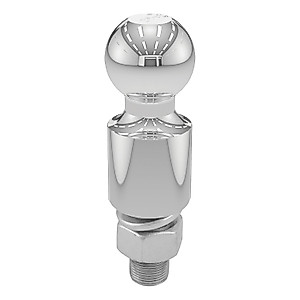 CURT 40034 Chrome Trailer Hitch Ball, 6,000 lbs, 2-Inch Rise, 2-Inch Diameter, 1 x 2-1/8-Inch Shank