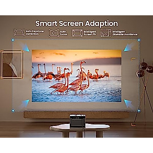 Dangbei Mars 1080p Full HD Projector, 2100 ISO Lumens Movie Projector, Native Licensed Netflix, Dual 10W Dolby Audio Speakers, Auto Focus, Auto Keystone Correction, Screen Fit, Obstacle Avoidance