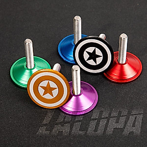 ZALOPA MTB Headset steam cap 1 1/13 steam Top Cap screw Captain Shell Cover Aluminum Alloy America Mountain Road Bicycles Bowl Bike Stem Cap Bicycle Accessories Gold five-pointed star pattern circle