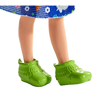 Barbie Club Chelsea Doll, 6-inch Blonde with Dinosaur-Themed Look, (GMR96)