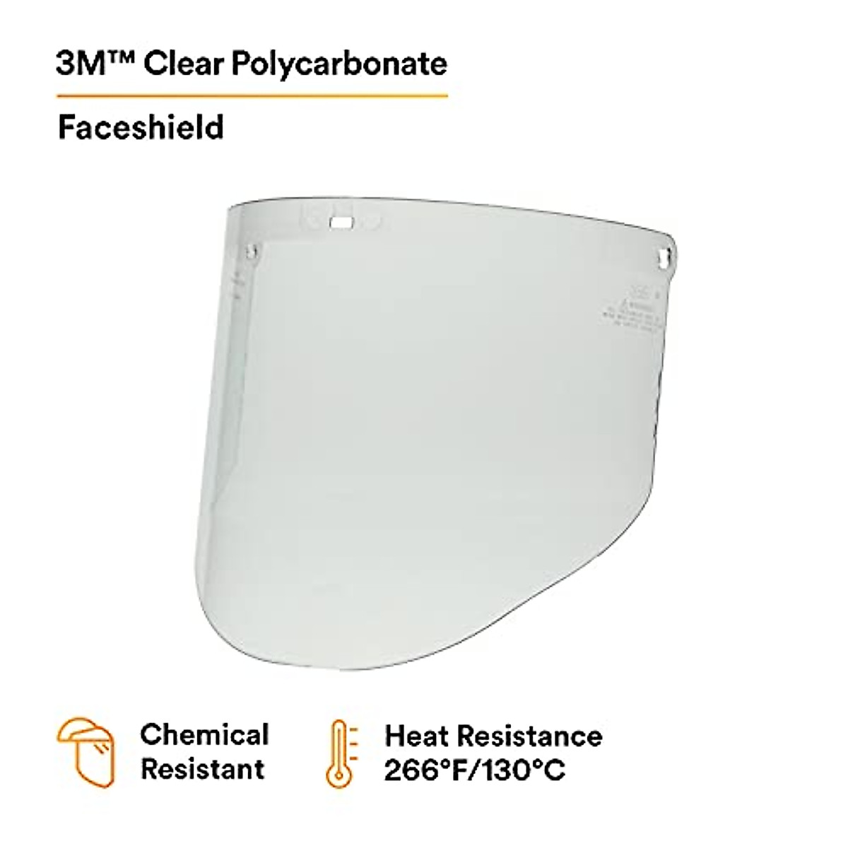3M Clear Polycarbonate Faceshield WP96, 82701-00000, Molded