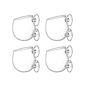 Suction Cup Planter, 4Pcs Magnetic Suction Cup Window Aquarium, Glass Vase Plant Pots Decorations Fish Tank for Aquascape Aquarium