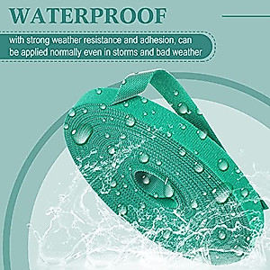 Plant Tapes 200 Feet x 1/2 Inch 6 Rolls Green Garden Tape for Climbing Plant Support Recycle Garden Ties Reusable Plastic Nylon Loop Fastening Plant Ties for Indoor Outdoor Tomato Vines Flowers Trees