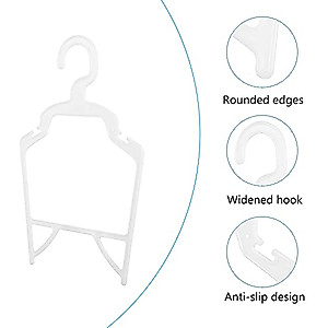 Pet Clothes Hangers Pet Apparel Hanger Dog Cat Clothes Rack Hangers Plastic Pet Costume Hangers 10pcs for Baby Toddler Clothing Home Pets Photo Studio Props Size S Pet Apparel Hangers