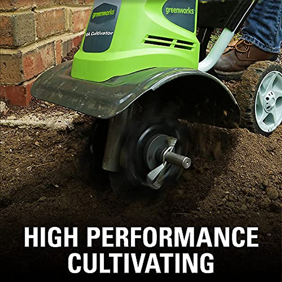 Greenworks 8 Amp 10-Inch Corded Tiller, 27072