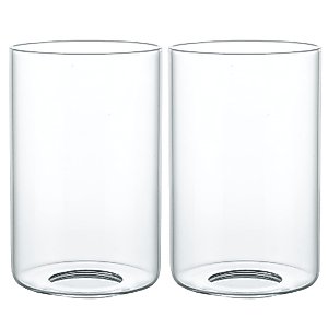 Skelang 2 Pcs Clear Glass Shade, Cylinder Glass Lamp Shade with 1-5/8" Fitter, Lampshade Replacement for Lighting Fixture, Chandelier, Table Lamps, Wall Lamp