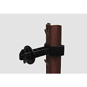 FENCE SHOCK Insulators for Electric Fence Wire 25PCS Chain Link U Post Extended Insulator, Farm Fence, Black