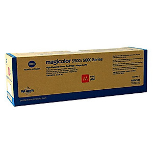 Konica Minolta A06V333 Magicolor 5550 5570 5650 5670 Toner Cartridge (Magenta) in Retail Packaging