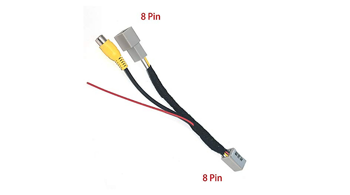 Strpump 8 Pin Car Rear View Backup Reverse Camera Adapter RCA Cable for ...