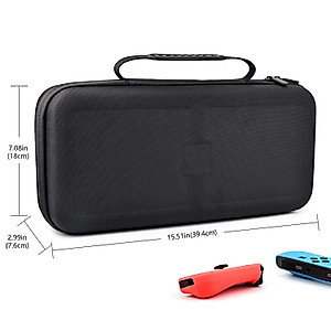 Nintendo Switch Protective Case, Portable Multi-Function Hard EVA Pouch Storage Bag Carrying Case For Nintendo Switch Console &Accessories Black