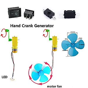 Electric Circuit Motor Kit with Solar Panel, Solar Motor Kit for Kids Physics Science Experiment Learning Kits, DIY Educational STEM Project for Kids & Teens, Girls & Boys