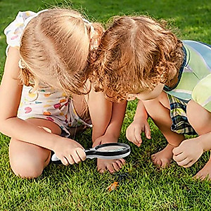 2 Pack Magnifier 3 LED Light, Marrywindix 3X 45X Handheld Magnifier Reading Magnifying Glass Lens Jewelry Loupe