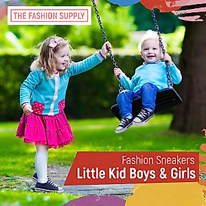 The Fashion Supply Kids Canvas Shoes for Girls & Boys - Breathable & Comfortable Boys & Girls Canvas Shoes, Yellow, Big Kid, 1