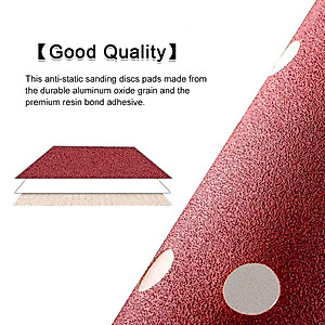 Viaky 80 Pcs 5 Inch 8 Holes Sanding Discs Pads Hook and Loop, Orbital Sander Replacement Pad, Round Sand Paper 40/60/100/120/180/240/320/400 Grits for Power Orbit Sanders
