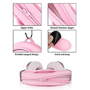 Geekria NOVA Hook and Loop Headband Cover + Headband Pad Set/Headband Protector with Zipper/DIY Installation No Tool Needed, Compatible with Bose Beats JBL Sony Hyperx Headphones (Pink)