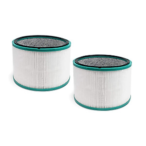 Fette Filter - 968125-03 Premium H13 True Hepa 360° Glass Filter Compatible with Dyson HP01 HP02 DP01 DP02 for Dyson Pure Hot Cool Link Desk Air Purifying Sytem Part # 968125-03 96812503 (2-Pack)