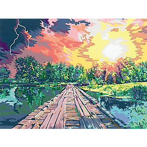 Ravensburger CreArt Magical Light Paint by Numbers Kit for Adults - Painting Arts and Crafts for Ages 14 and Up