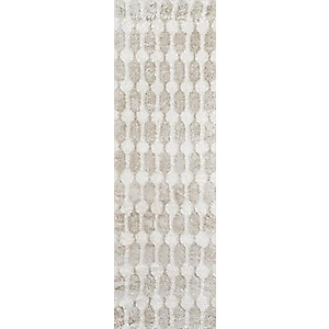 Novogratz by Momeni Novogratz Retro Collection Stockings Shag Area Rug, 5'0" x 7'6", Taupe