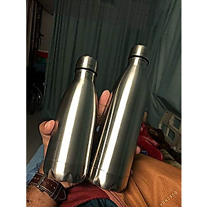 Gtell Double Wall 18/8 Stainless Steel Vacuum cola shape bottle, narrow mouth thermos flask keeping warm and cold 350ml 500ml 750ml 1000ml (350ml)