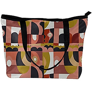 TBOUOBT Handbags for Women Fashion Tote Bags Shoulder Bag Satchel Bags, retro vintage geometric pattern