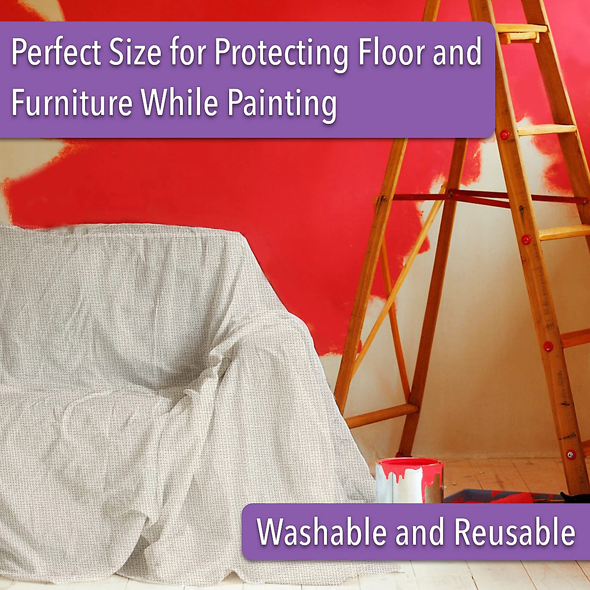 Bates- Drop Cloth, Canvas Drop Cloth 6x9, Canvas Tarp, Canvas Fabric, Drop Cloth Curtains, Drop Cloths for Painting, Painters Drop Cloth, Paint Drop Cloth, Paint Tarp, Painting Supplies, Canvas Sheet