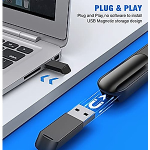 DINOSTRIKE Wireless Presenter Remote with Air Mouse Control, Rechargeable USB Presentation Clicker PPT Pointer RF 2.4GZ PowerPoint Clicker Slide Advancer for Computer Laptop Mac