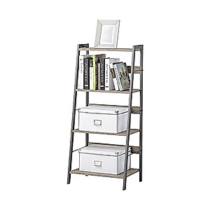 Signature Design by Ashley Soho Modern Home Office Desk & 4-Shelf Bookcase Set, Reclaimed Wood