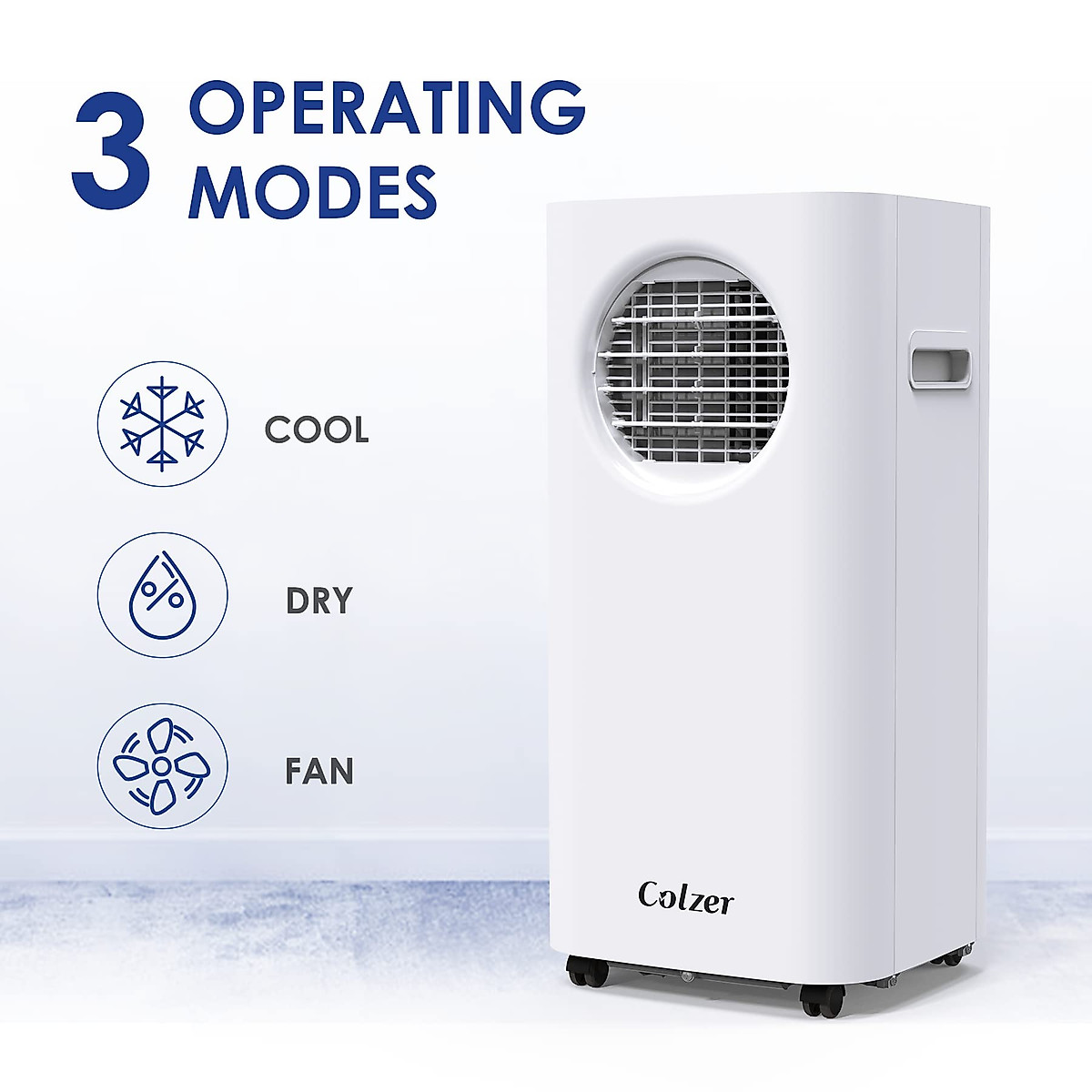 COLZER 10,000 BTU Portable Air Conditioner for 400 Sq Ft 3-in-1 Portable AC Unit with Remote Control for Large Room