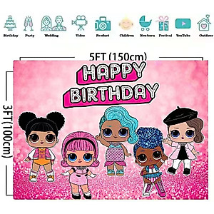 NB Cartoon The New Baby Theme Party 5x3ft Children Birthday Party Cute Backdrop Photo Decoration Baby Shower Party Supplies Birthday Party Banner Decoration