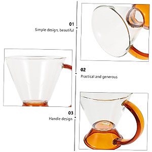 NAMOARLY Coffee Pot Travel Espresso Maker Clear Coffee Mugs Drip Coffee Maker Tea Severs Coffee Brewer Lemonade Cups with Lids Manual Espresso Machine Water Container Coffee Cup Glass White