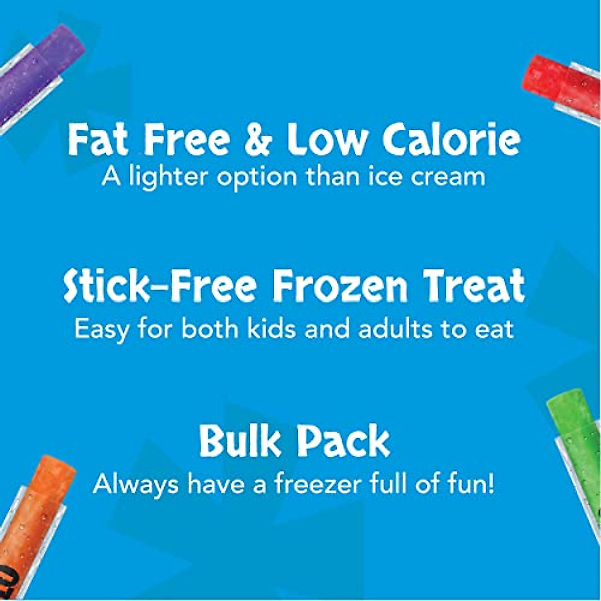 Otter Pops, Original Assorted Freezer Pops, 1oz Freeze Pops in Six Zippy Flavors, 100 Count, (85100)