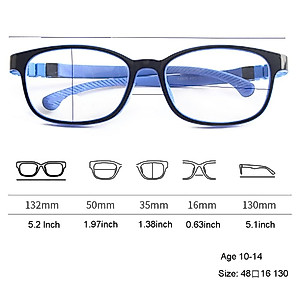 QYAJS Eyeglasses Frame Children Optical Glasses Frame TR90 Flexible Bendable One-piece Safe Eyeglasses Girls Boy