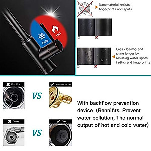 Atalawa Touchless Kitchen Sink Faucets with Pull Down Sprayer,Kitchen Faucet with Pull Out Sprayer Single-Hole and 3 Hole Deck-Mount,3 Mode Single Handle Oil Rubbed Bronze Easy to Install,Spot Resist