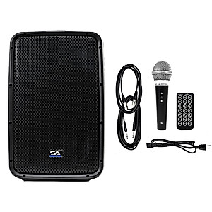 Seismic Audio - SA-KPTVL8 - Portable 8 Channel 500 Watt 8 Inch PA/DJ Speaker & Amplifier System with Bluetooth