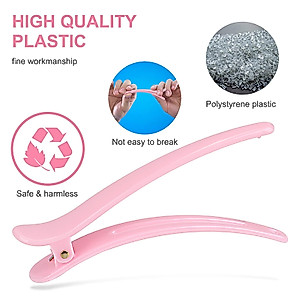 Rioa Hair Clips - 12 Pack Multicolor Plastic Duck Teeth Clips for Women's Styling and Sectioning. Non-slip for Thick & Thin Hair - Professional Salon Quality