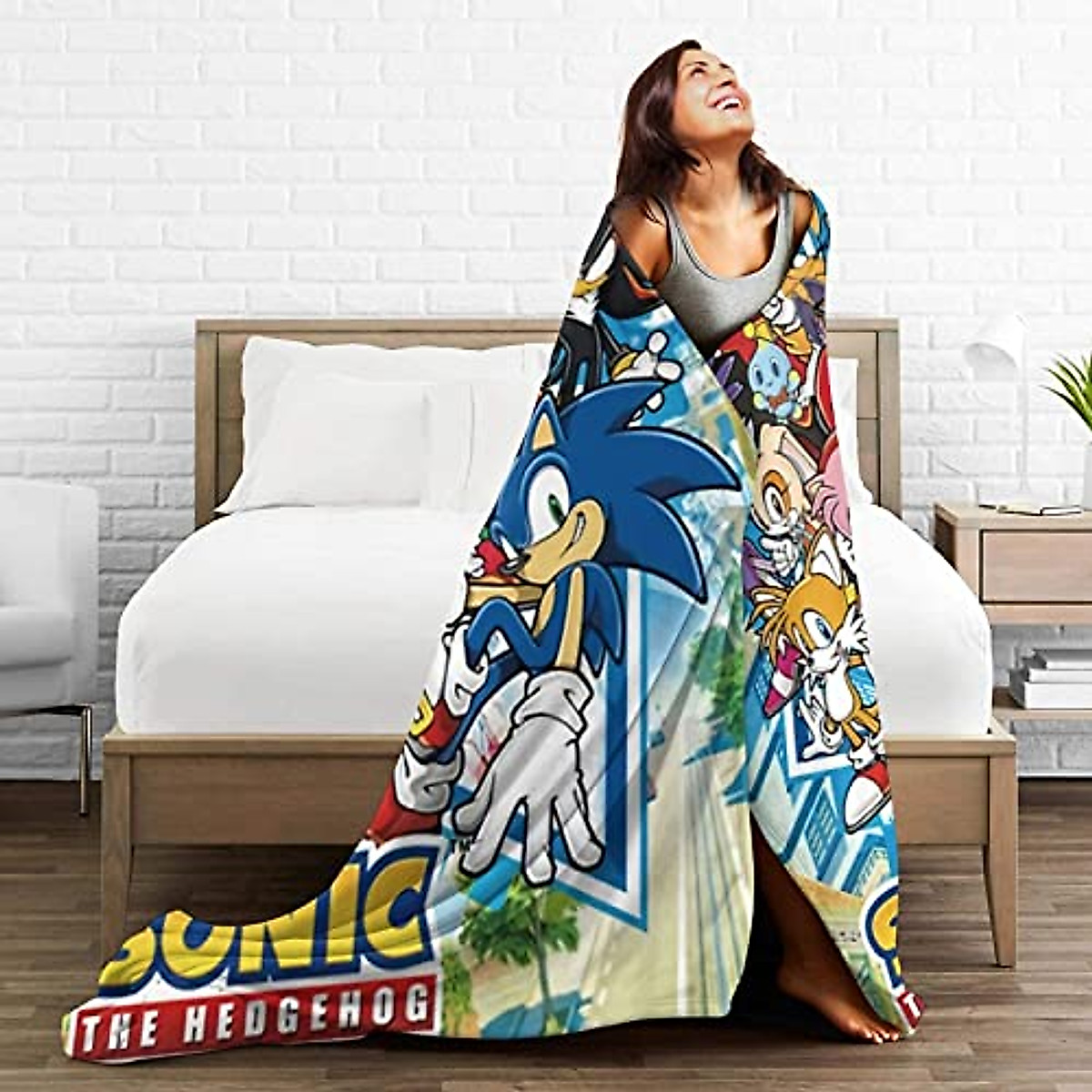 HUJIAN Cartoon Blanket Ultra-Soft Throw Blanket Air Conditioner Blanket Micro Fleece Blanket Light Weight Blanket for Bed Couch Living Room 50''X40''