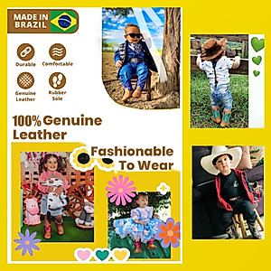 King USA Texas Real Leather Western Boots - Cowboy Bootie for Baby Infant Toddler Boys Girls Newborn 3C