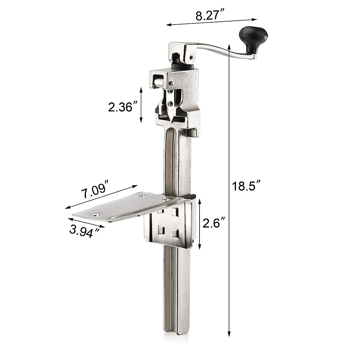 New Star Foodservice 7006841#1 Manual Table Can Opener with Plated Steel Base For Cans Up to 11” Tall