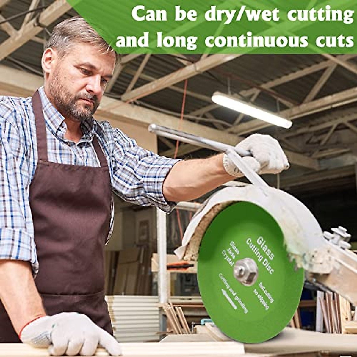 Glass Cutting Disc for Angle Grinder, Green Thin Saw Blade Wheel Glass Ceramic Cutting Tool 4 inch Ultra-Thin Diamond Saw Blade Wheel (3 Pcs)