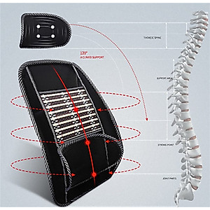 albbwywj Car seat Cushion,Bamboo Seat Cushion + Waist Backrest + Breathable Headrest 3 Piece Ergonomic Bamboo Car Seat Pad, Set for Office Chair/Car Seat/Back Pain Relief