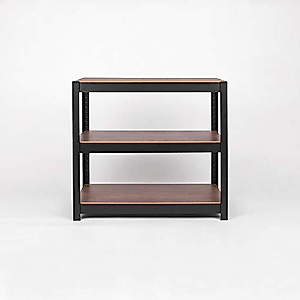 KEPSUUL Black 3 Tier Customizable Storage Shelving Unit Heavy Duty Modular Metal Organizing Utility Rack Shelves for Garage, Kitchen, Pantry, Office, Closet, Bedroom 32.1" W X 16.4" D X 29.75" H