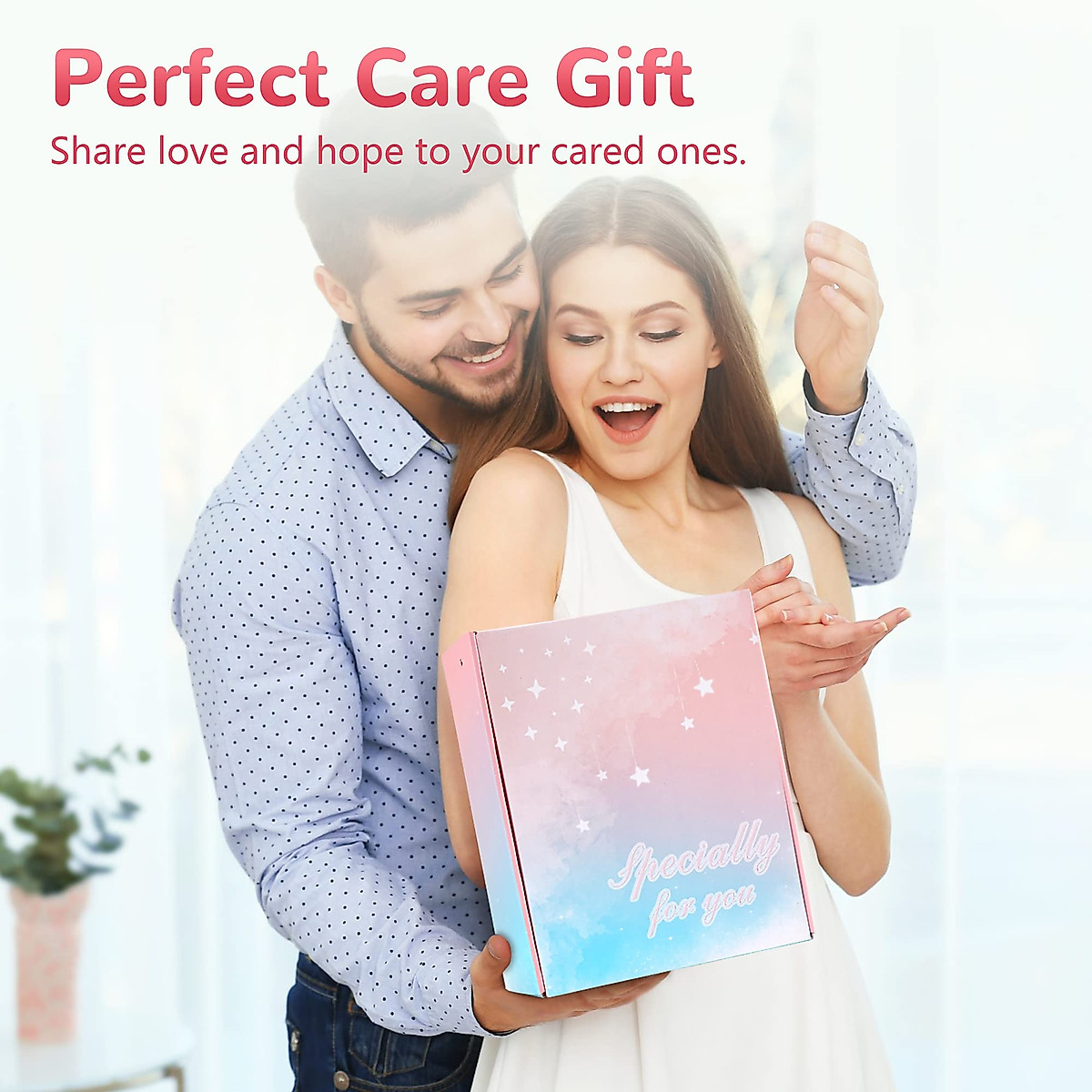 Get Well Soon Gifts for Women, 12Pcs Care Package Feel Better Basket After Surgery, Thinking of You Gift Basket for Best Friend, Birthday Gifts Box with Inspirational Blanket Candle for Women