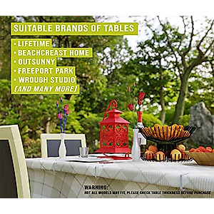 ProTensils 12 Large Tablecloth Clips, Picnic Table Clips, Outdoor Table Cover Clamps for 2.5" Thick Tables, Stainless Steel Holders | Durable, Windproof, Rust-Free