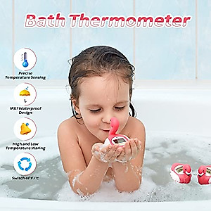 Doli Yearning Upgrade Baby Bath Thermometer Flamingo Room Temperature| Water Thermometer|Kids' Bathroom Safety Products| Baby Bath