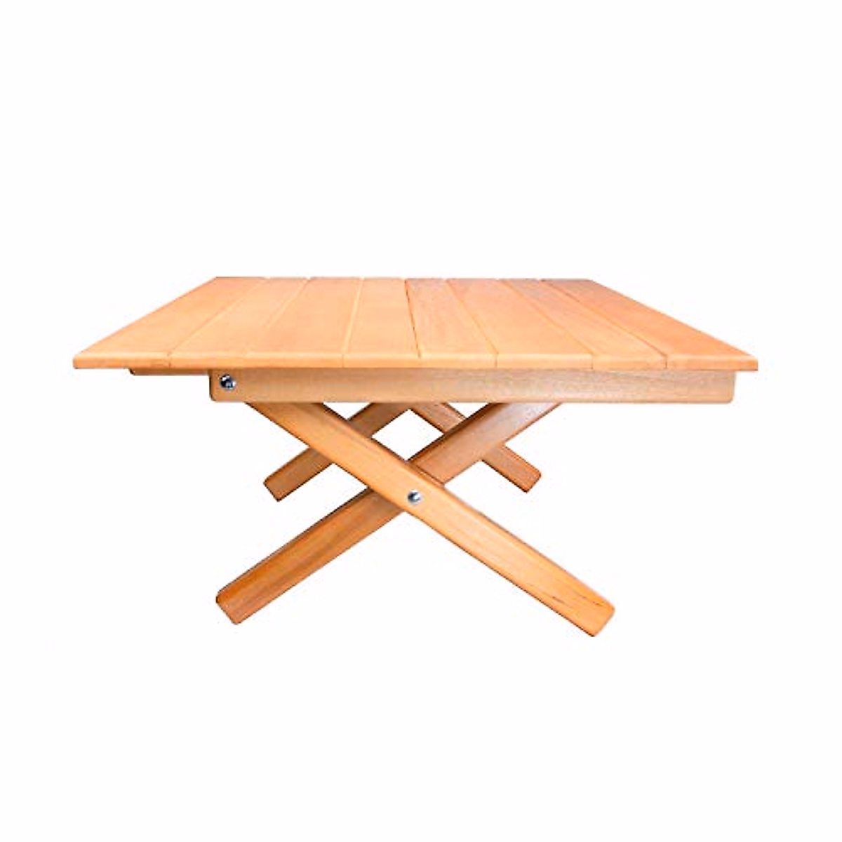 SHORT TABLE Simple Setup All-Purpose Use and Portability - Beach, Picnic, Camp, Or As A Gift - Original Slatted Table (Height 10”)